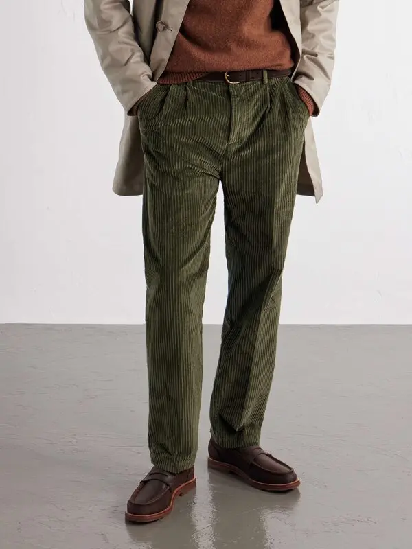 Mr P. Waxed-effect Suede Penny Loafers