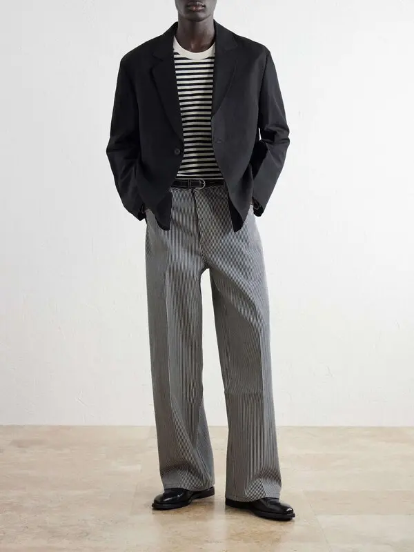 AMI Paris Wide-leg Striped Jeans