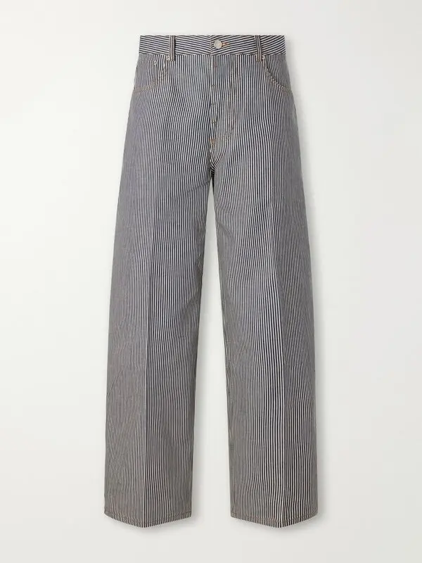 AMI Paris Wide-leg Striped Jeans