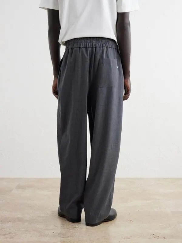 AMI Paris Wide-leg Virgin Wool Trousers
