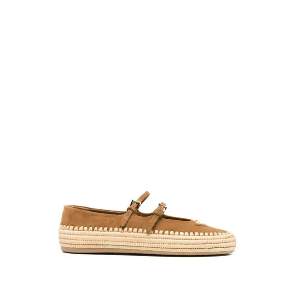 Prada Camel Suede Ballerinas - Brown