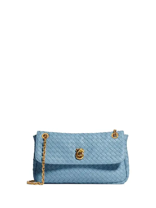 Bottega Veneta Madison Intreccio Shoulder Bag - Blue