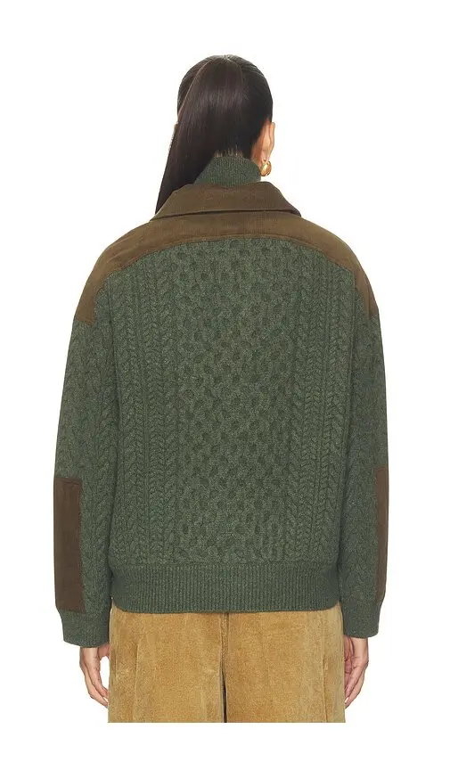 Sea Allen Cable Half Zip Double Layer Sweater