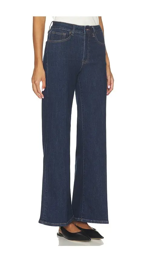 Good American High Palazzo Ankle Jeans In Blue