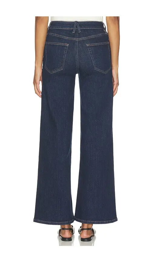 Good American High Palazzo Ankle Jeans In Blue