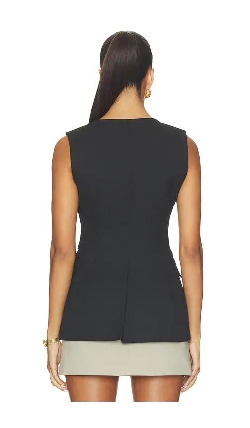 Smythe Portrait Neck Vest In Black