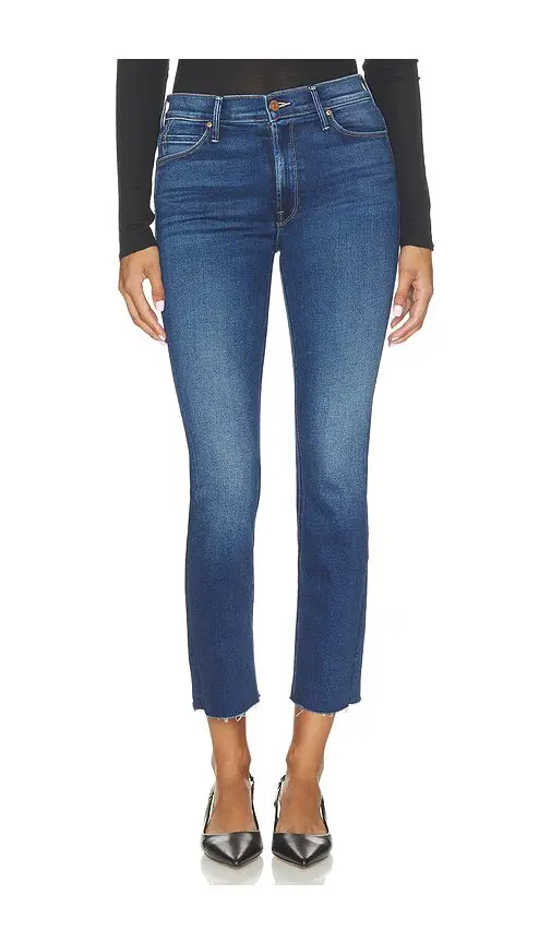 MOTHER The Mid Rise Dazzler Ankle Fray