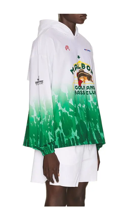 MALBON X Golf & Bass Club Sponsors Pullover Hoodie In White