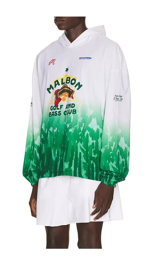 MALBON X Golf & Bass Club Sponsors Pullover Hoodie In White