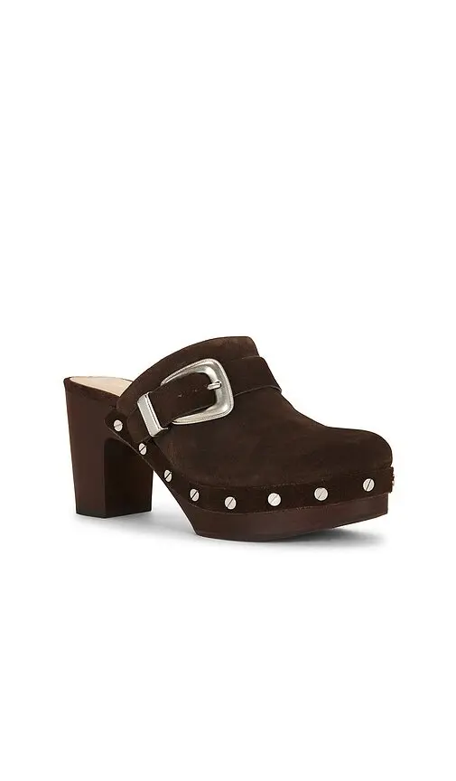 Veronica Beard Larken Clog In Chocolate