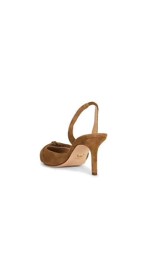 Veronica Beard Lenora Slingback Pump In Brown - Chestnut