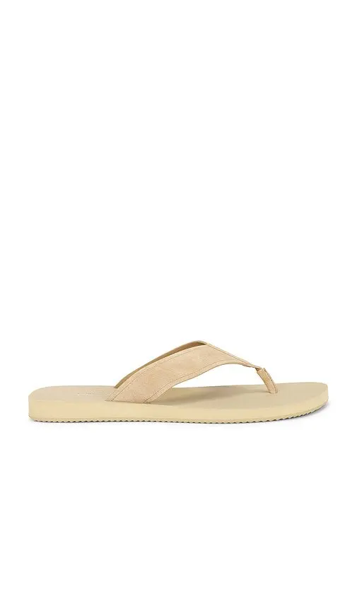 Vince Fiji Suede Thong Sandal In Brown - New Camel