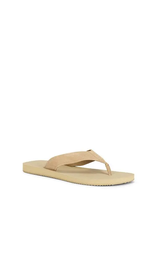 Vince Fiji Suede Thong Sandal In Brown