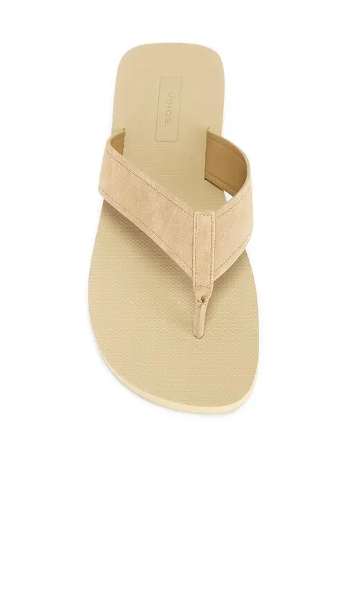 Vince Fiji Suede Thong Sandal In Brown
