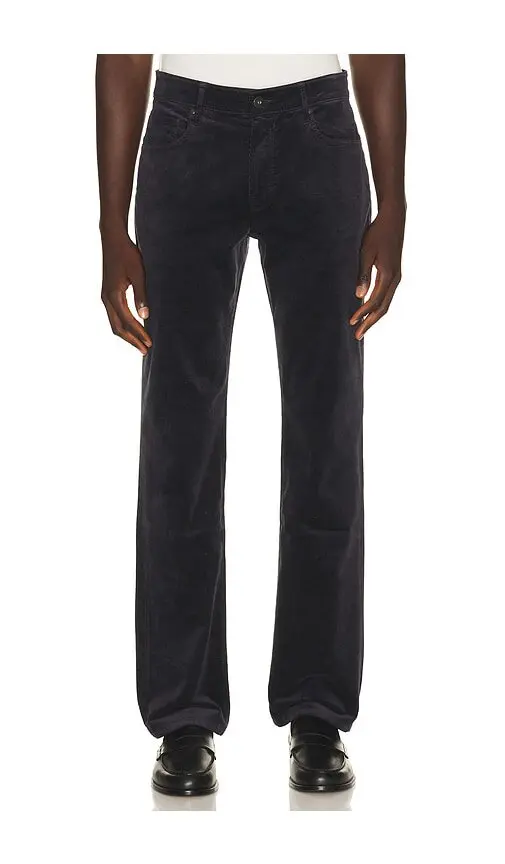 Paige Normandie Corduroy Trousers In Blue - Deep Anchor