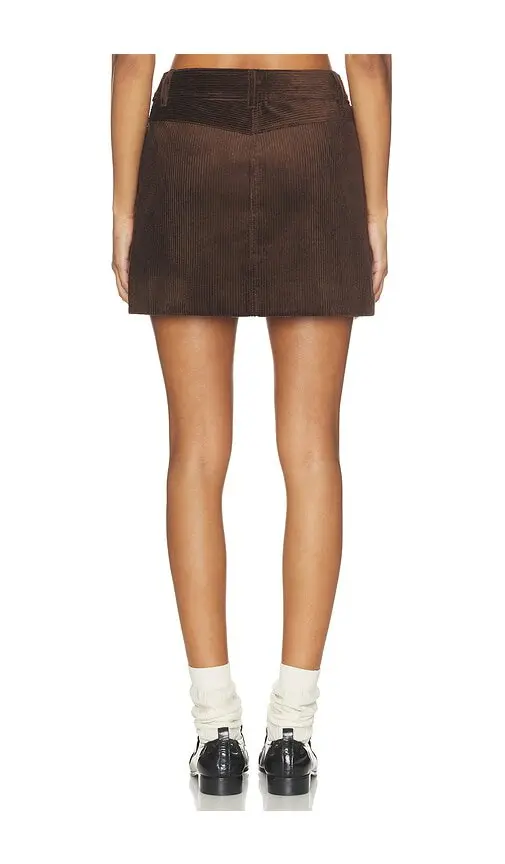 Paige Camden Corduroy Skirt In Brown