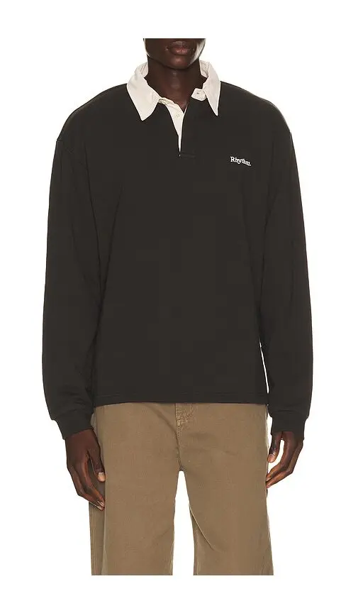 RHYTHM Koa Vintage Rugby Long Sleeve Polo
