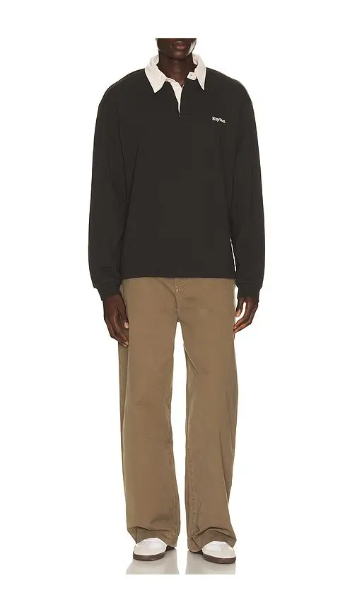 RHYTHM Koa Vintage Rugby Long Sleeve Polo