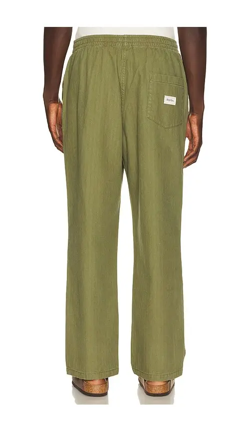RHYTHM Essential Herringbone Jam Pant In Green
