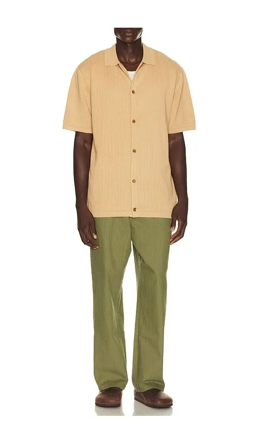RHYTHM Essential Herringbone Jam Pant In Green