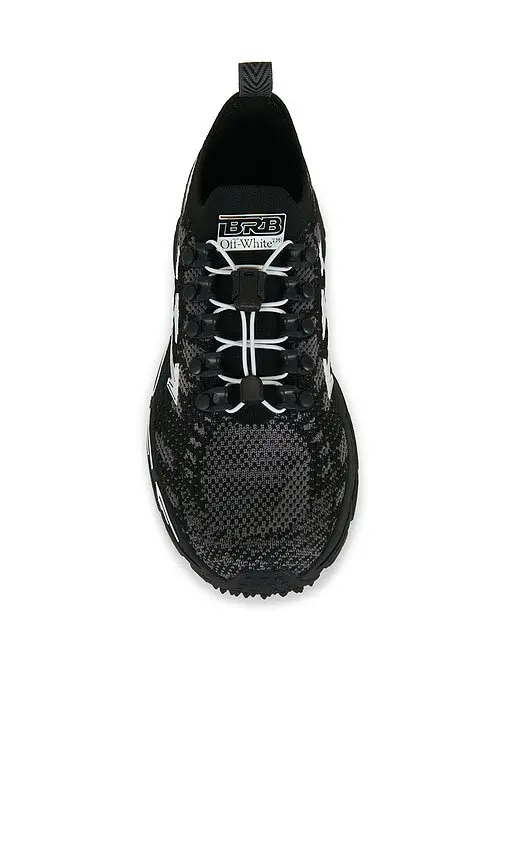 Off-White Be Right Back Knit Sneaker In Black - Black & Silver