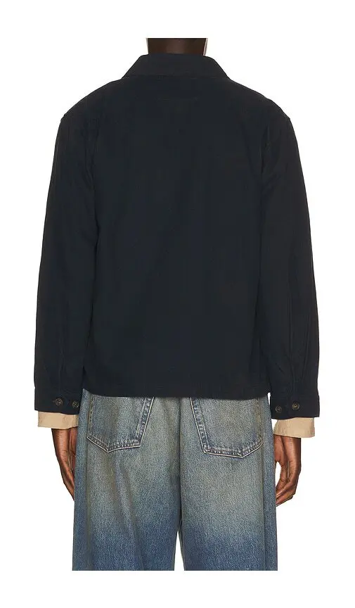 RHYTHM Awake Herringbone Jacket In Blue