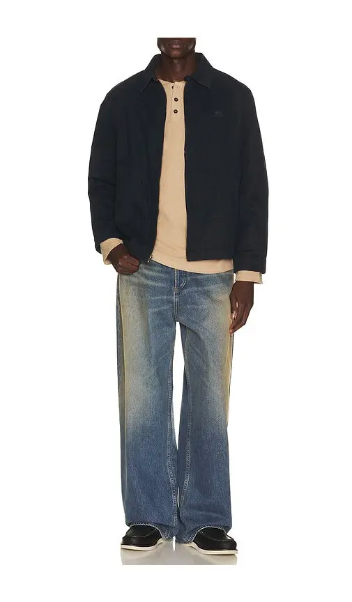RHYTHM Awake Herringbone Jacket In Blue