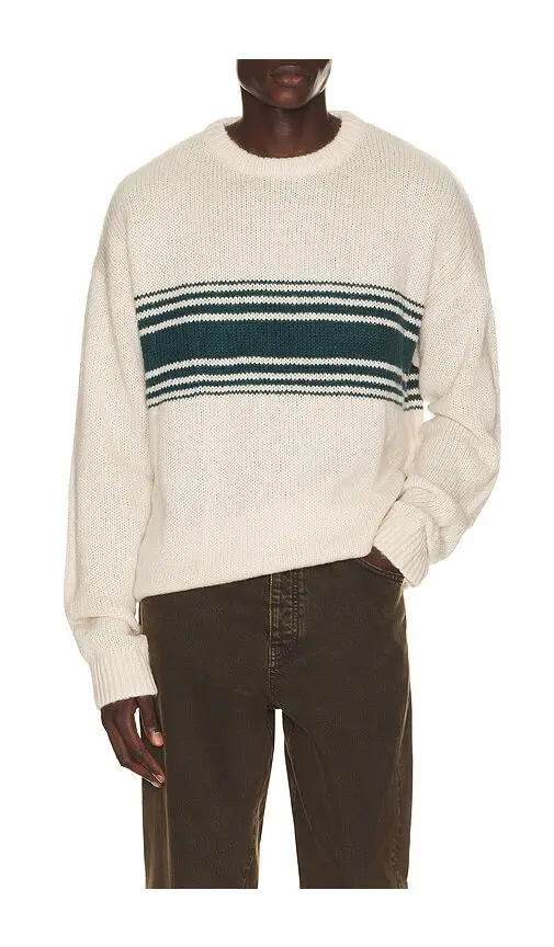 RHYTHM Strata Knit Sweater In White - Natural