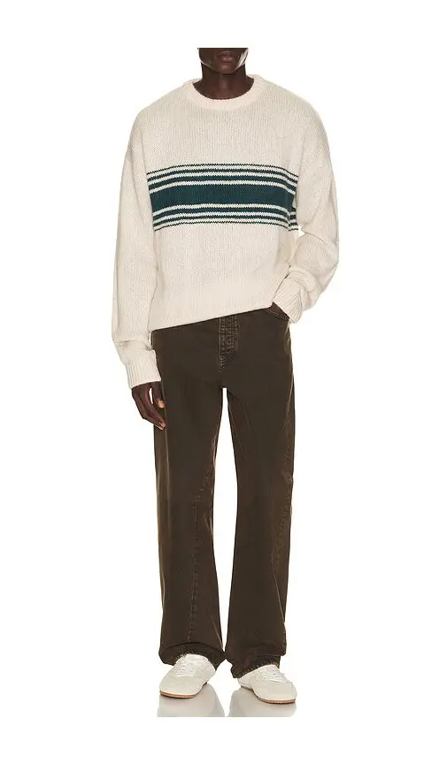 RHYTHM Strata Knit Sweater In White