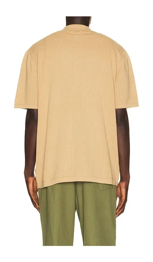 RHYTHM Textured Knit Shirt In Brown