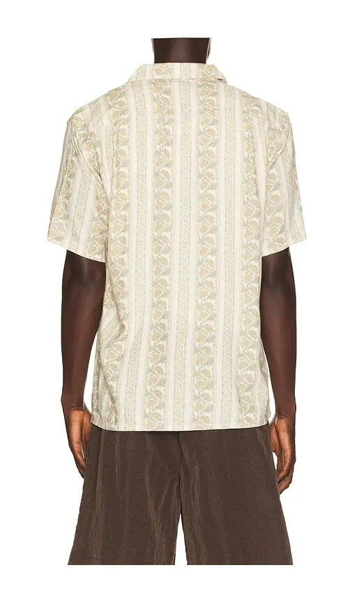 RHYTHM Paisley Stripe Shirt In White