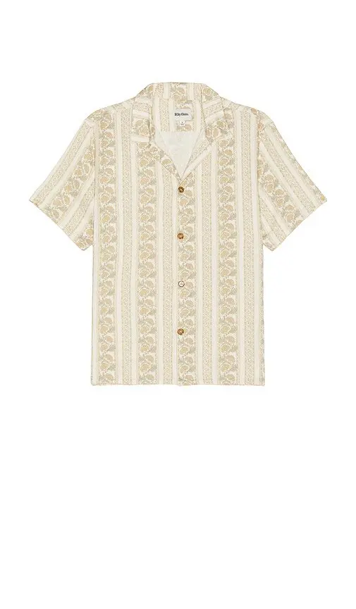 RHYTHM Paisley Stripe Shirt In White