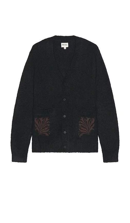 RHYTHM Heritage Bloom Cardigan In Black