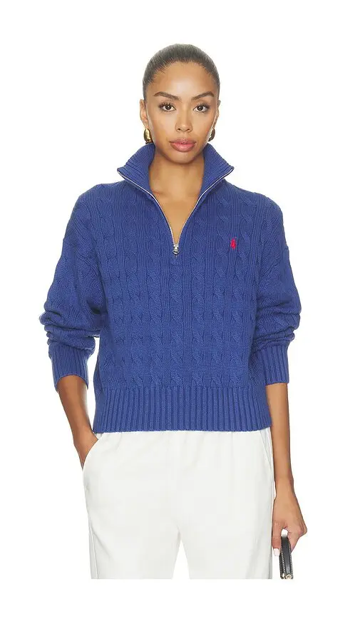 Polo Ralph Lauren Cotton Long Sleeve Pullover In Blue - Charter Blue