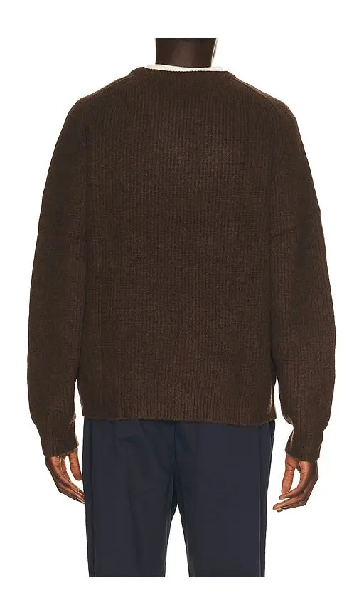 RHYTHM Vintage Waffle Knit Sweater In Brown