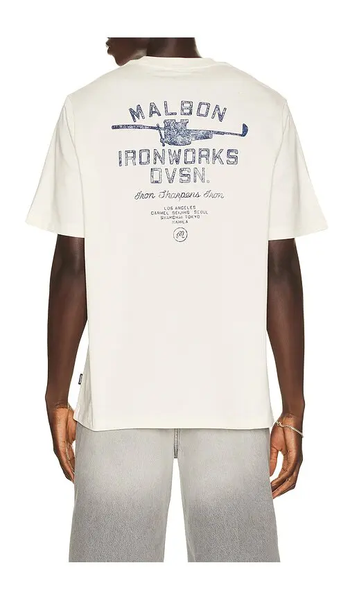 MALBON Vista Ironworks Tee In White
