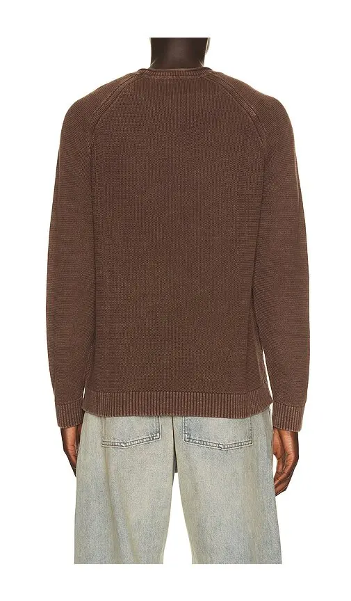 Marine Layer Garment Dye Roll Neck Sweater In Brown