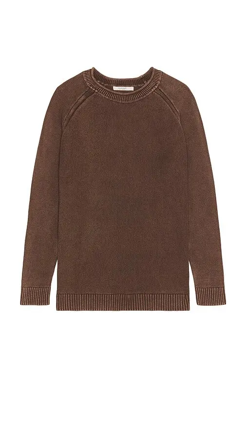 Marine Layer Garment Dye Roll Neck Sweater In Brown