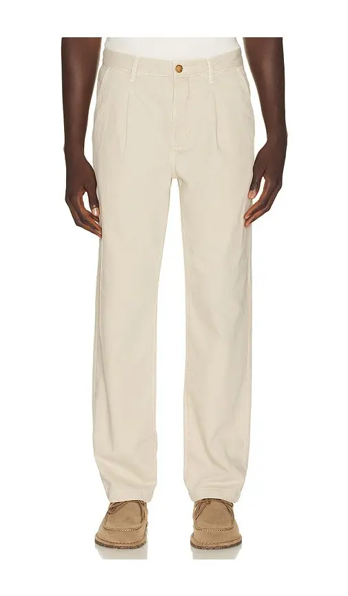 Marine Layer Relaxed Pleated Pant In Cream