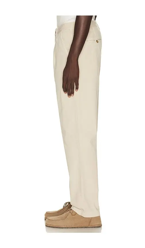 Marine Layer Relaxed Pleated Pant In Cream