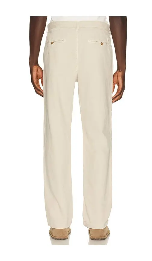 Marine Layer Relaxed Pleated Pant In Cream