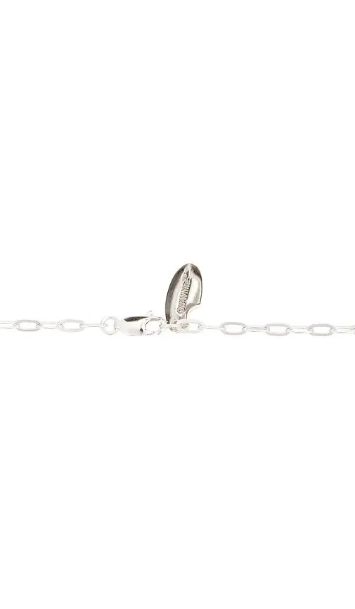 Off-White Hex Nut Chain Pendant Necklace In Metallic