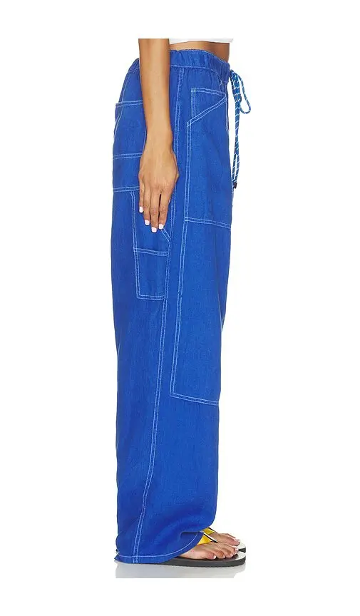 Rag & Bone Atlas Linen Pant In Blue