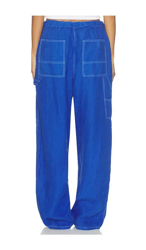 Rag & Bone Atlas Linen Pant In Blue