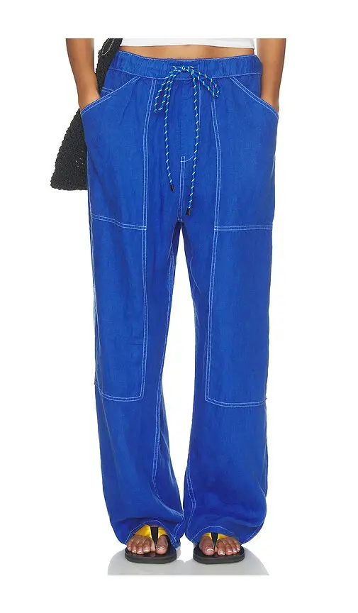 Rag & Bone Atlas Linen Pant - Royal