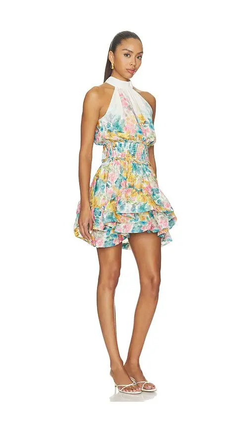 ELLIATT Clementina Halter Neck Fit And Flare Mini Dress - Multi
