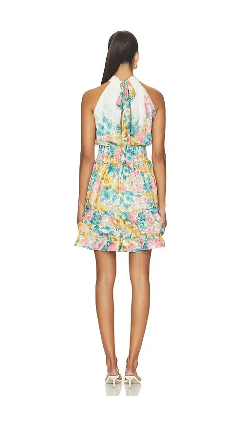 ELLIATT Clementina Halter Neck Fit And Flare Mini Dress - Multi