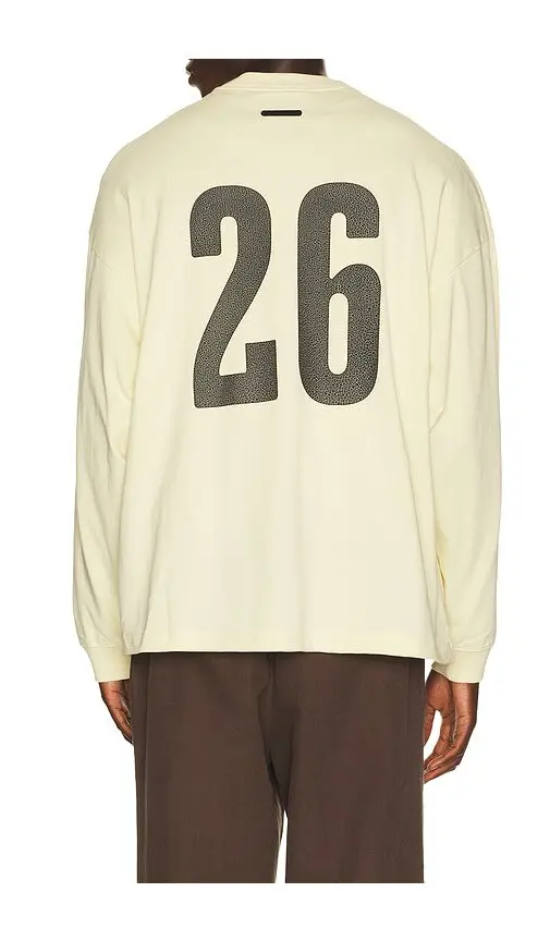Fear Of God Merch Long Sleeve Tee In White