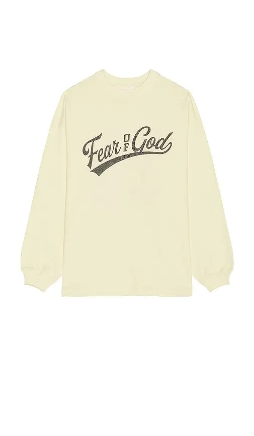 Fear Of God Merch Long Sleeve Tee In White