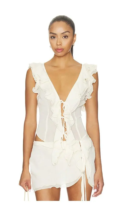 I.AM.GIA Sapphire Ruffle Top - Cream
